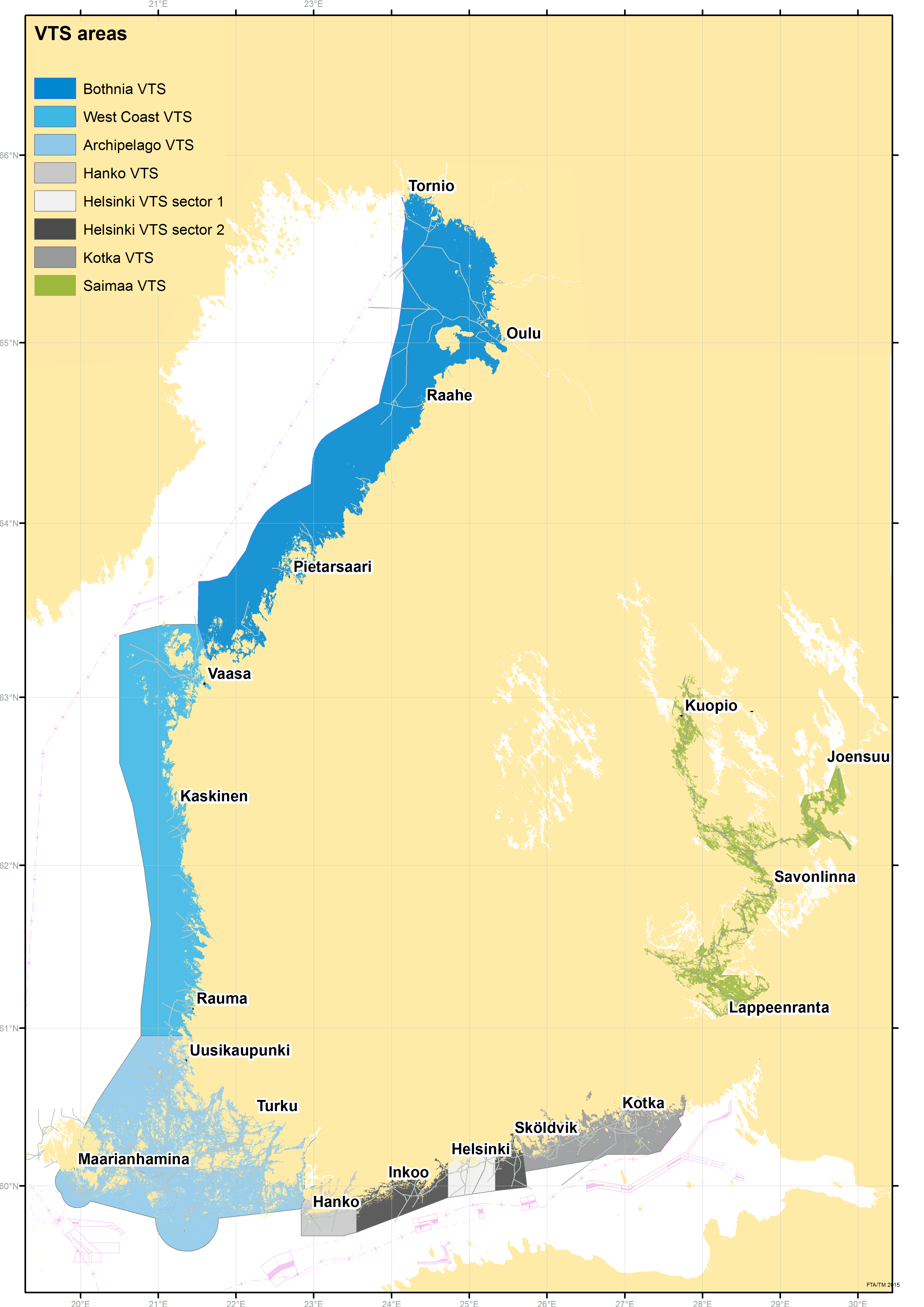 All Finnish VTS Areas | Master's Guide | Fintraffic